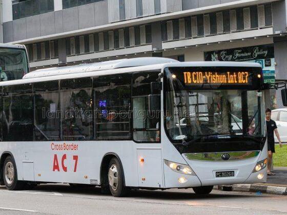 Bus AC7 SG Yishun Interchange to JB CIQ/Sentral